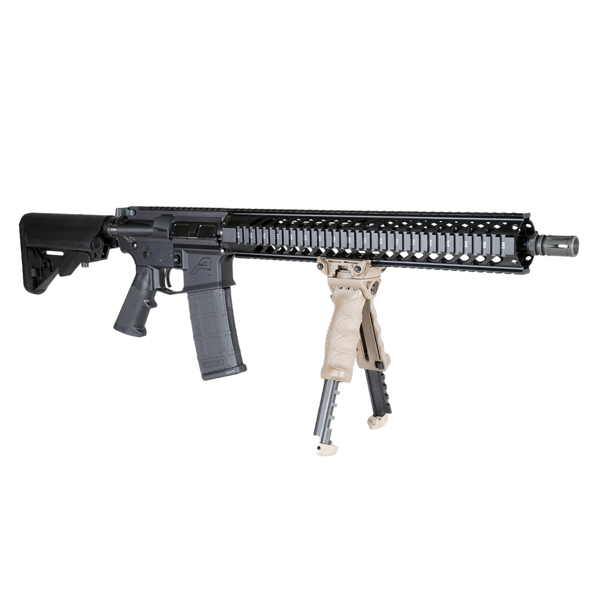 Gauntlet Arms Glass Filled Nylon Push Button Bi-Pod Vertical Grip ...