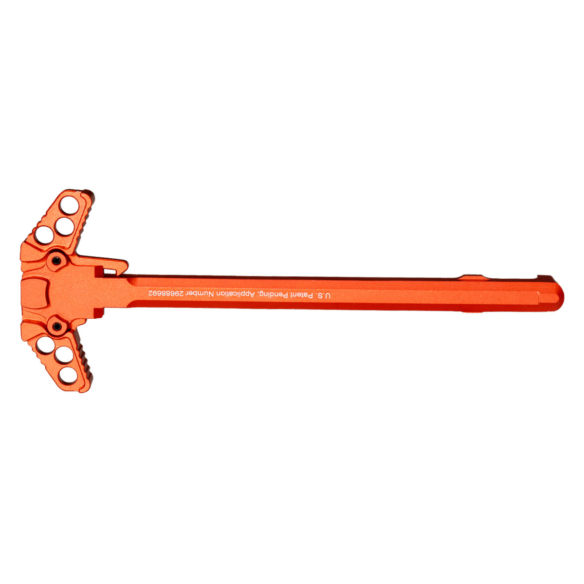 PRESMA INC AMBIDEXTROUS 223/5.56/9MM CHARGING HANDLE, RUST ORANGE