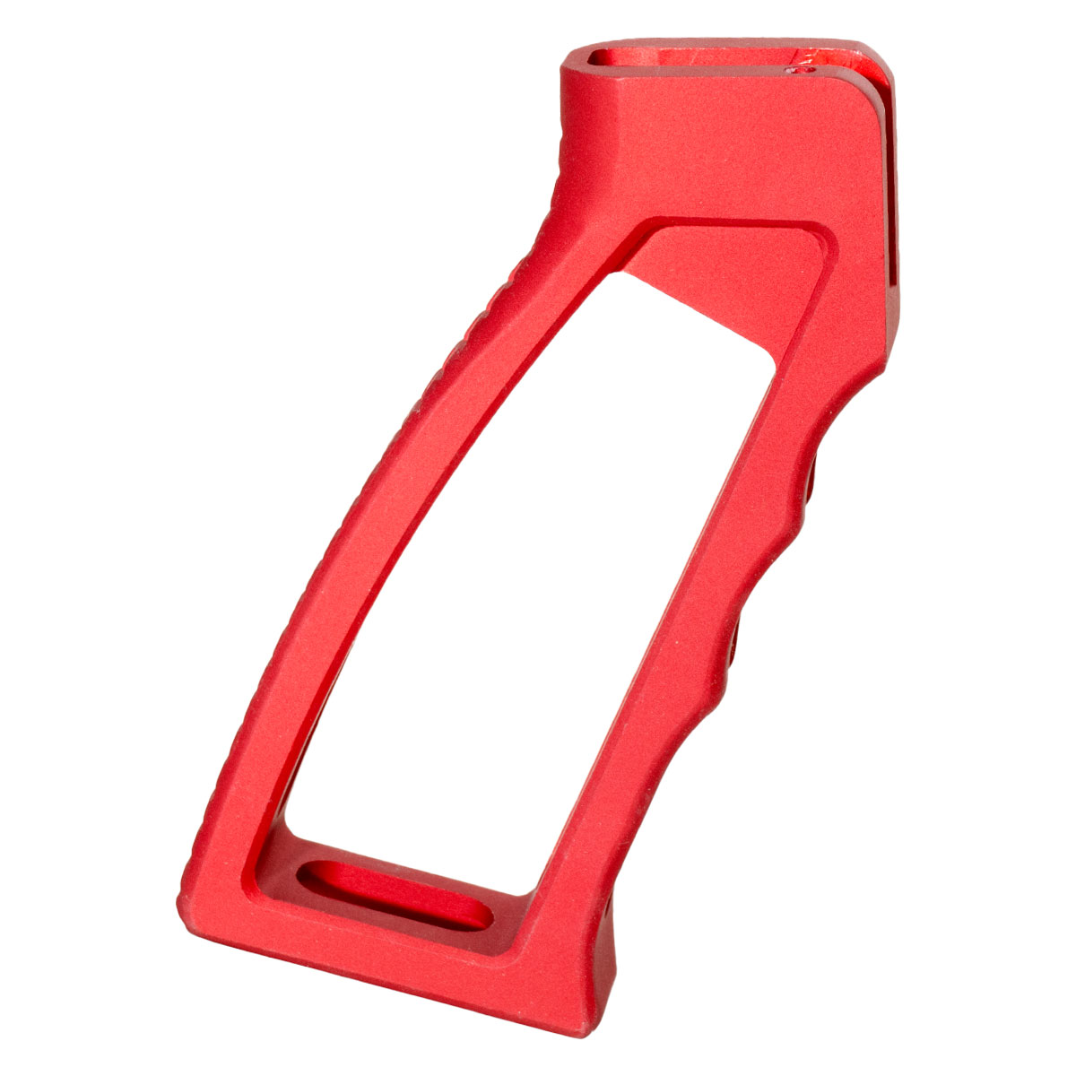 SKELETONIZED REAR PISTOL GRIP, ANODIZED ALUMINUM, RED