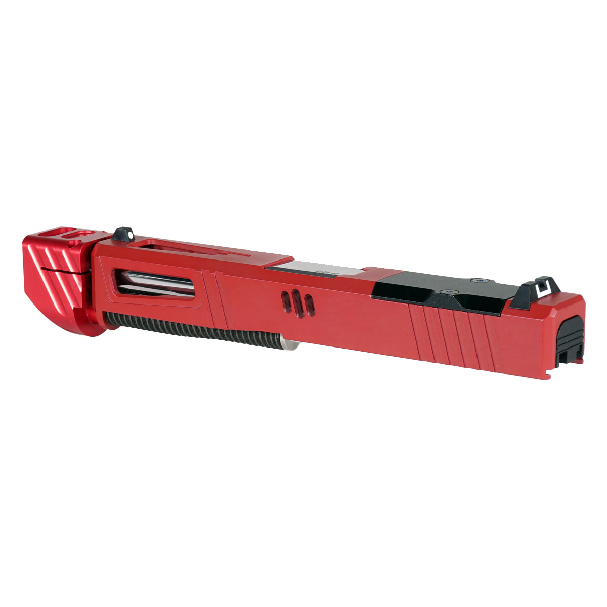 DTT 'Pisa V3 w/ Red Compensator' 9mm Complete Slide Kit - Glock 19 Gen ...