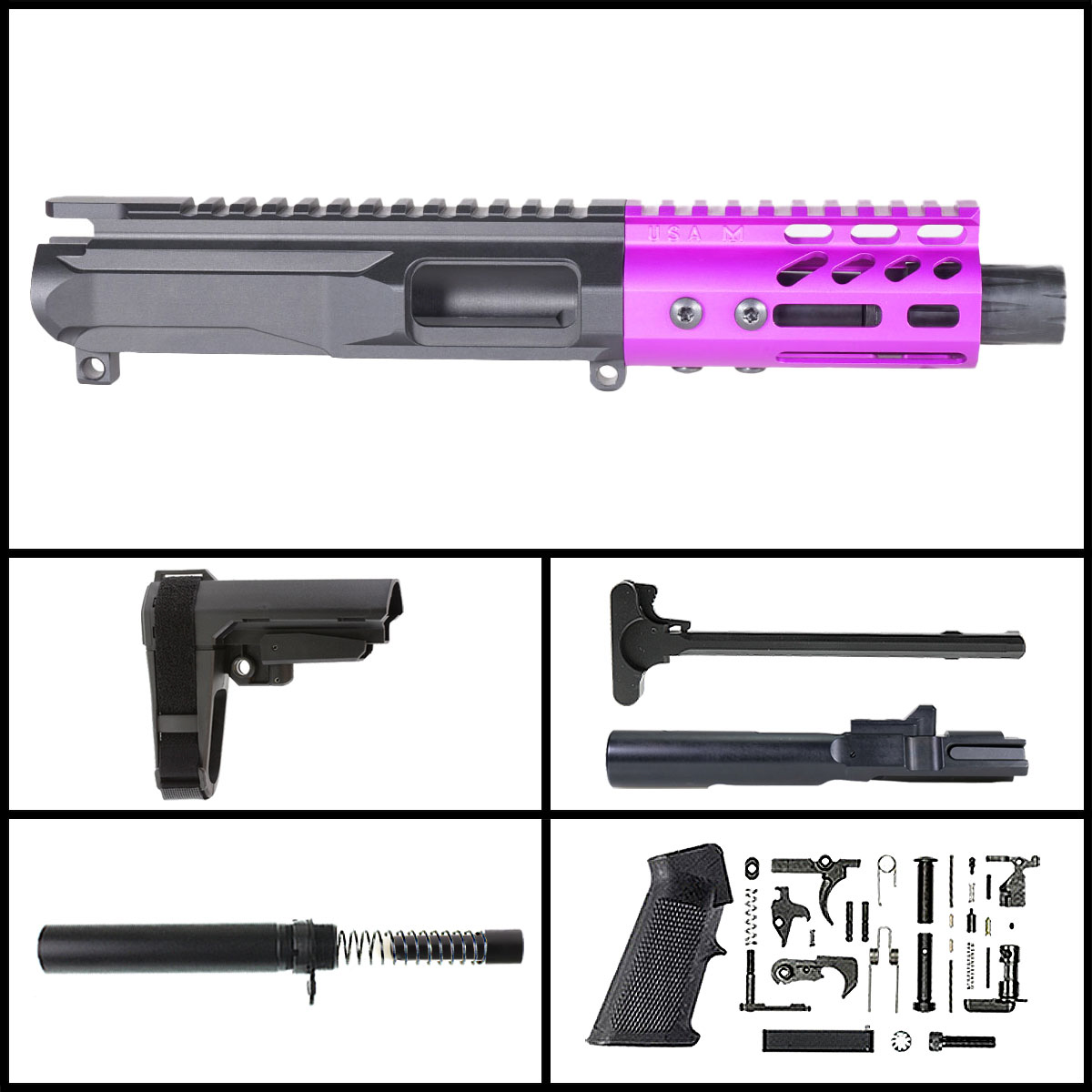 Davidson Defense 'Lightshow Mini 10 - Purple w/ SBA3' 4-inch AR-15 10mm ...