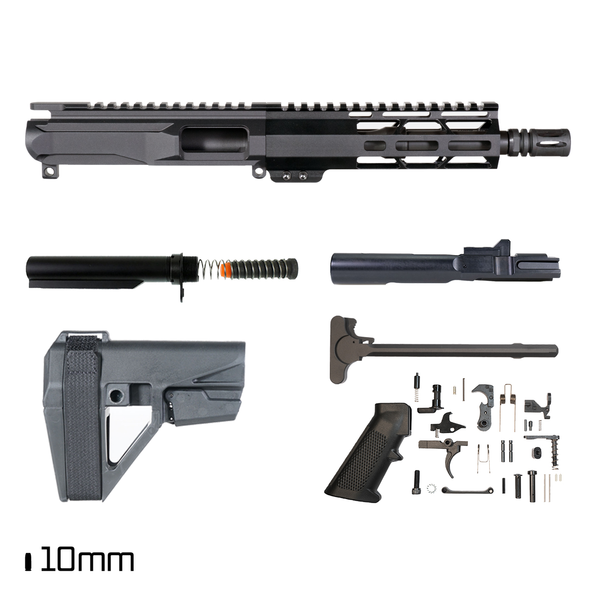 Davidson Defense Umbra w/SBA5 Brace 7.5-inch 1:16 10MM AR-15 Freefloat ...