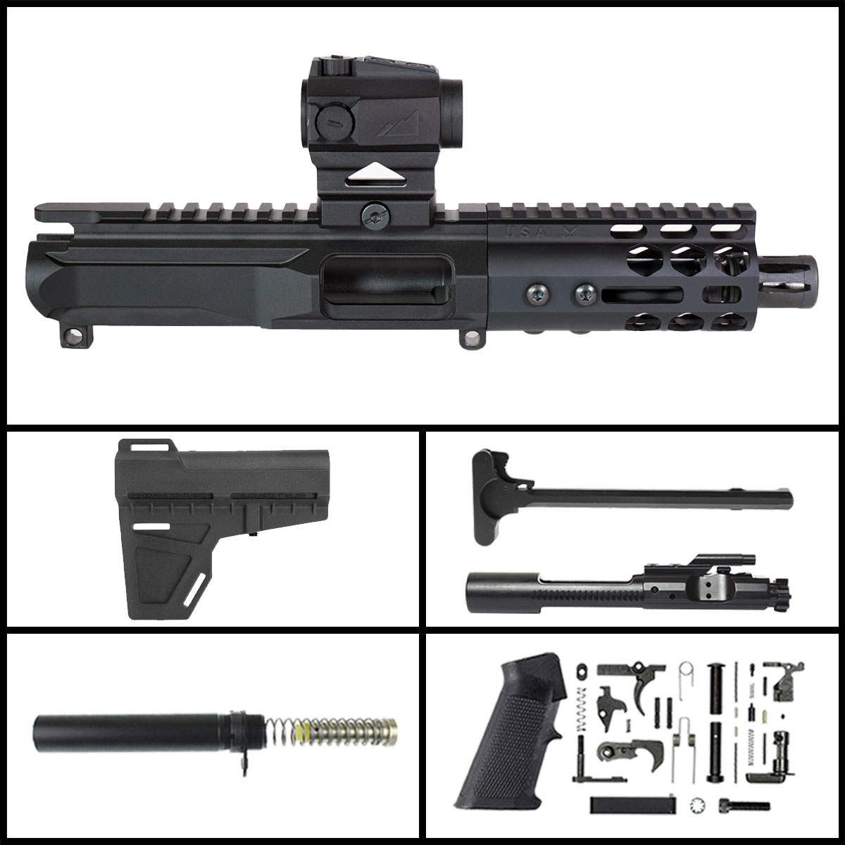 DTT 'MOAB Gen 1 w/ P12' 4.5-inch AR-15 .45 ACP Nitride Pistol Full ...