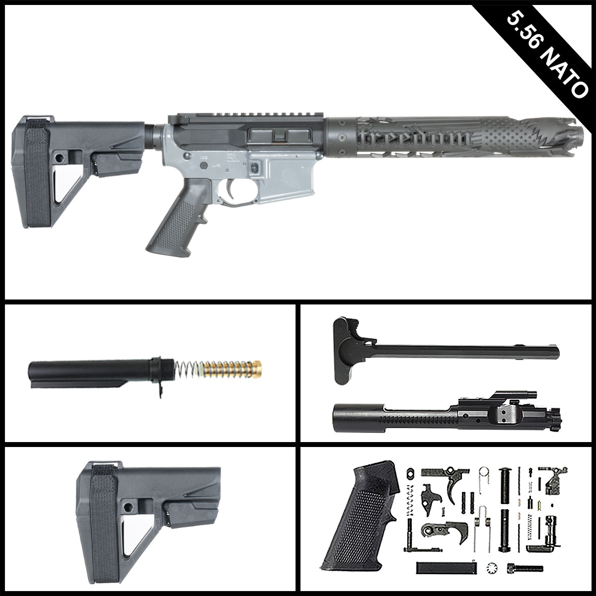 Davidson Defense A Unique 5.56 w/SBA5 Brace 10.5-inch AR-15 5.56 NATO ...