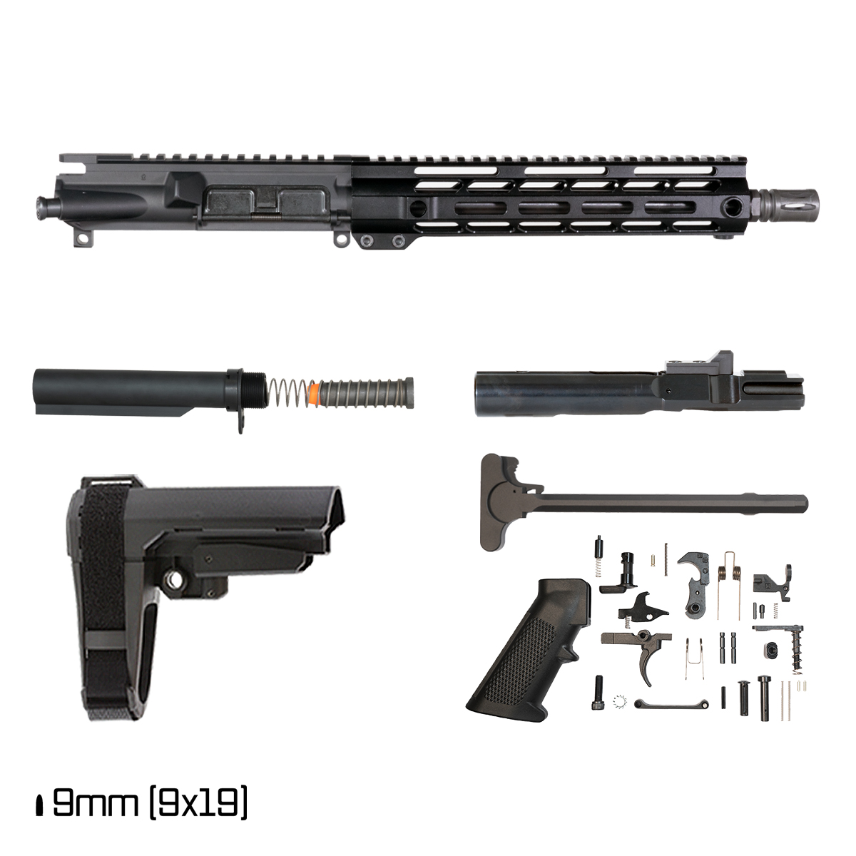 Davidson Defense Ironclad Carbine w/SBA3 Brace 11-inch 1:10 9MM AR-9 ...