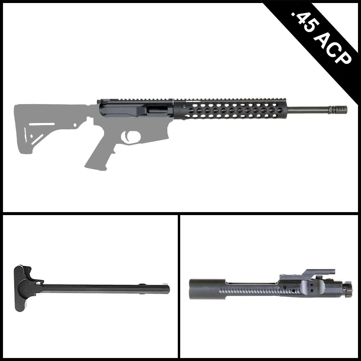.45 ACP > AR-15 Complete Upper Build Kits