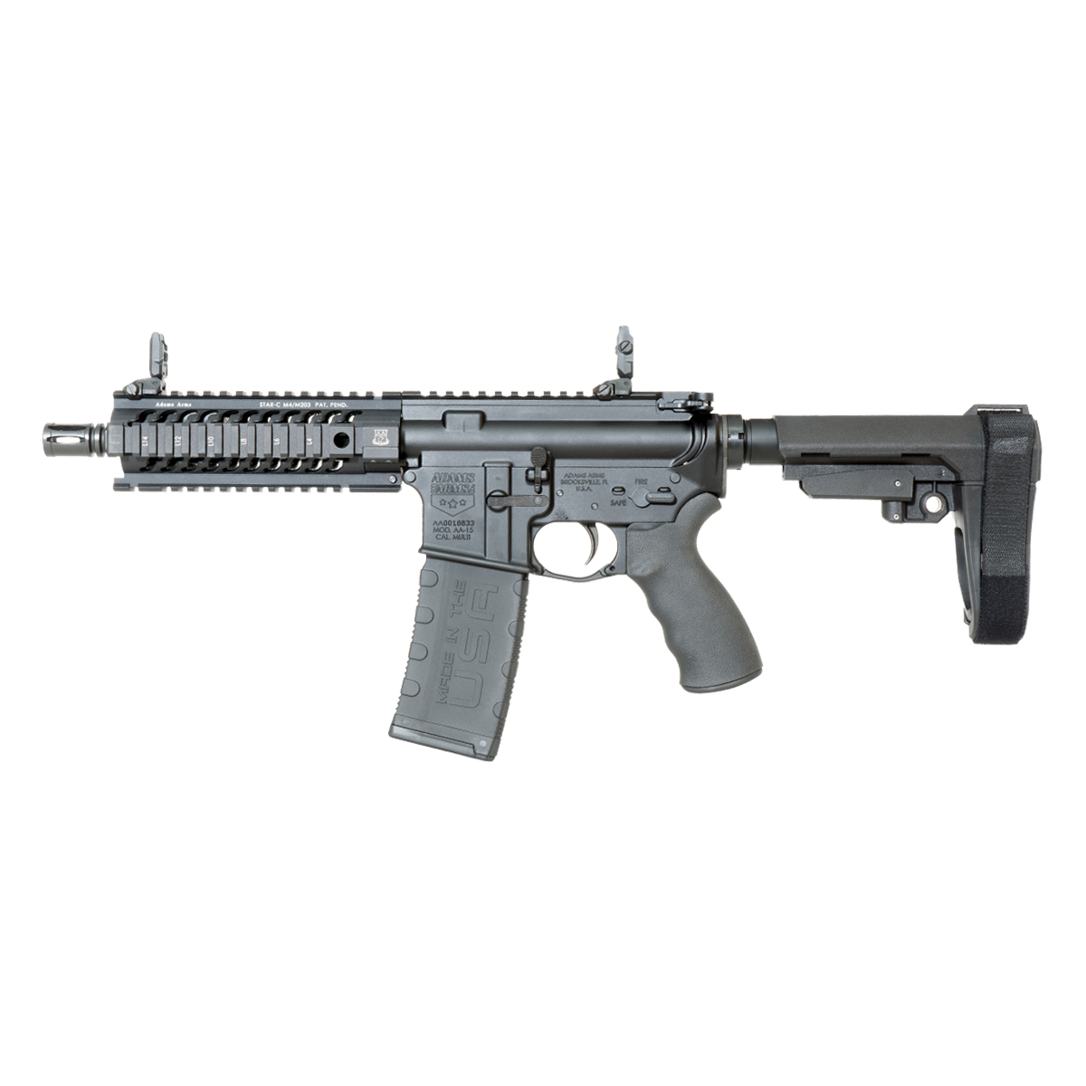 Adams Arms 7.5" Tactical Elite Quad Rail Pistol - Adjustable Short ...