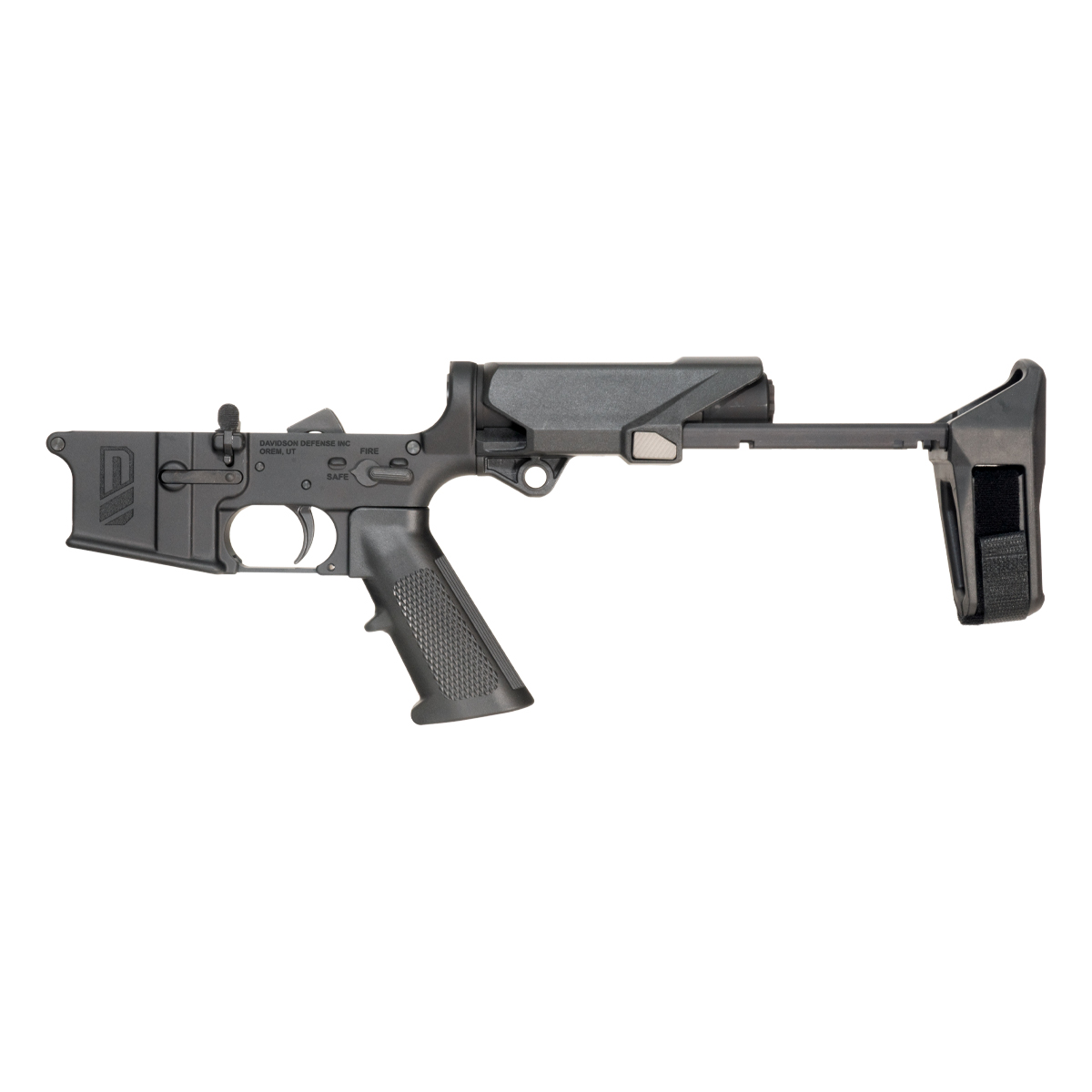 Davidson Defense AR-15 Pistol Lower Build Kit, SB Tactical HBPDW AR ...