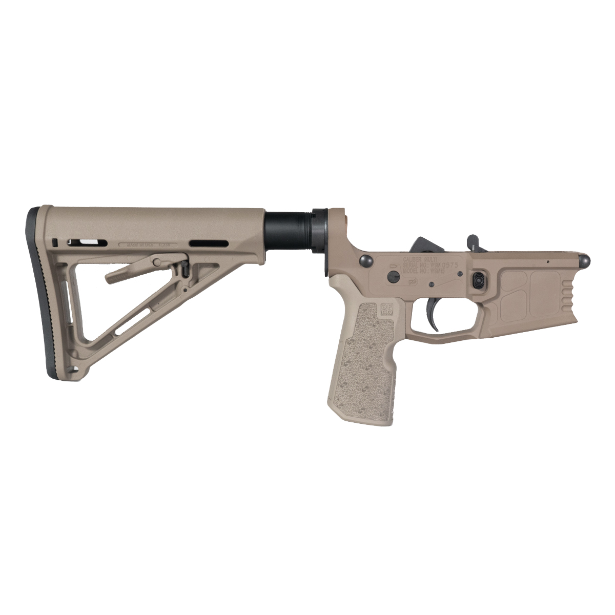 DTT Warrior Systems FDE AR-15 Lower Receiver, Magpul MOE FDE Carbine Stock