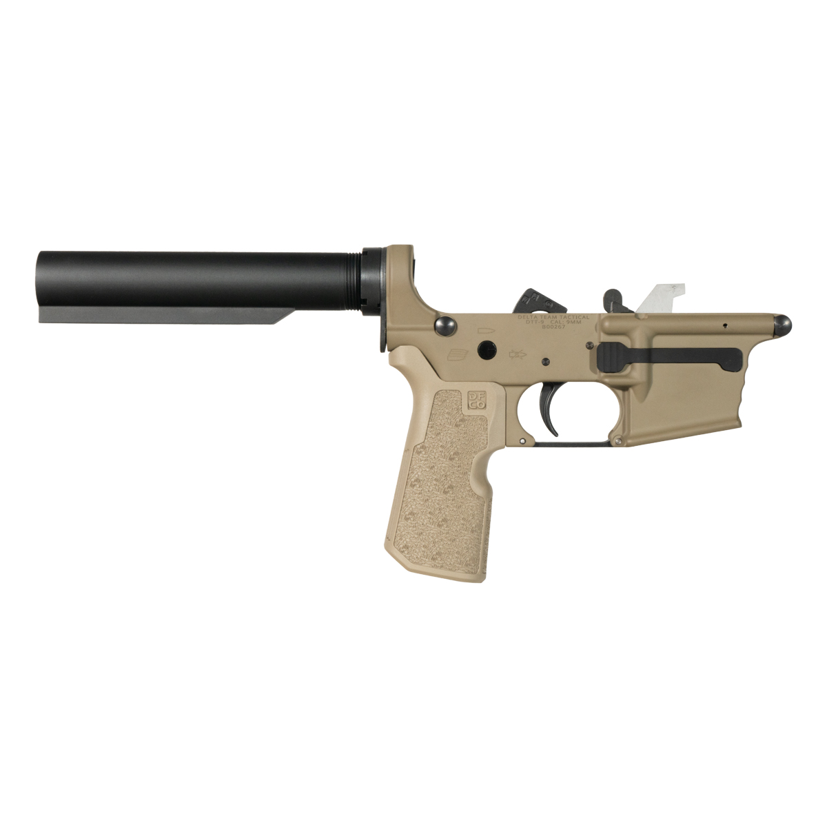 DTT FDE AR-9 Rifle Lower Build Kit, DFCO FDE Grip, Mil-Spec Heavy-Duty ...