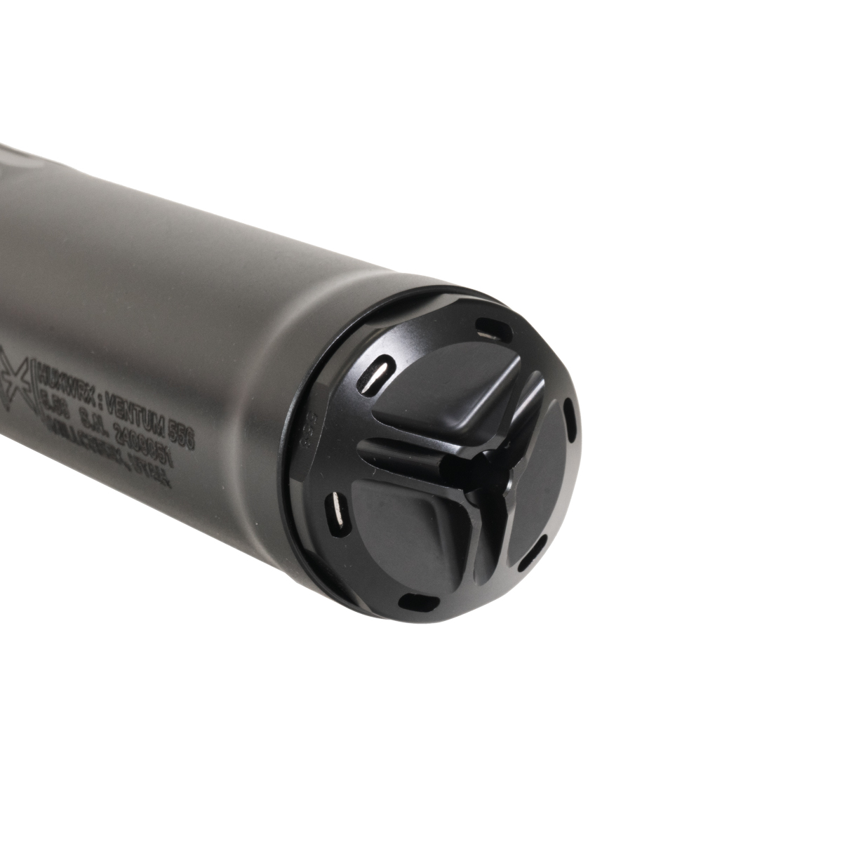Huxwrx Ventum 556 Flow-Through Suppressor, 3D-Printed Grade 5 Titanium ...