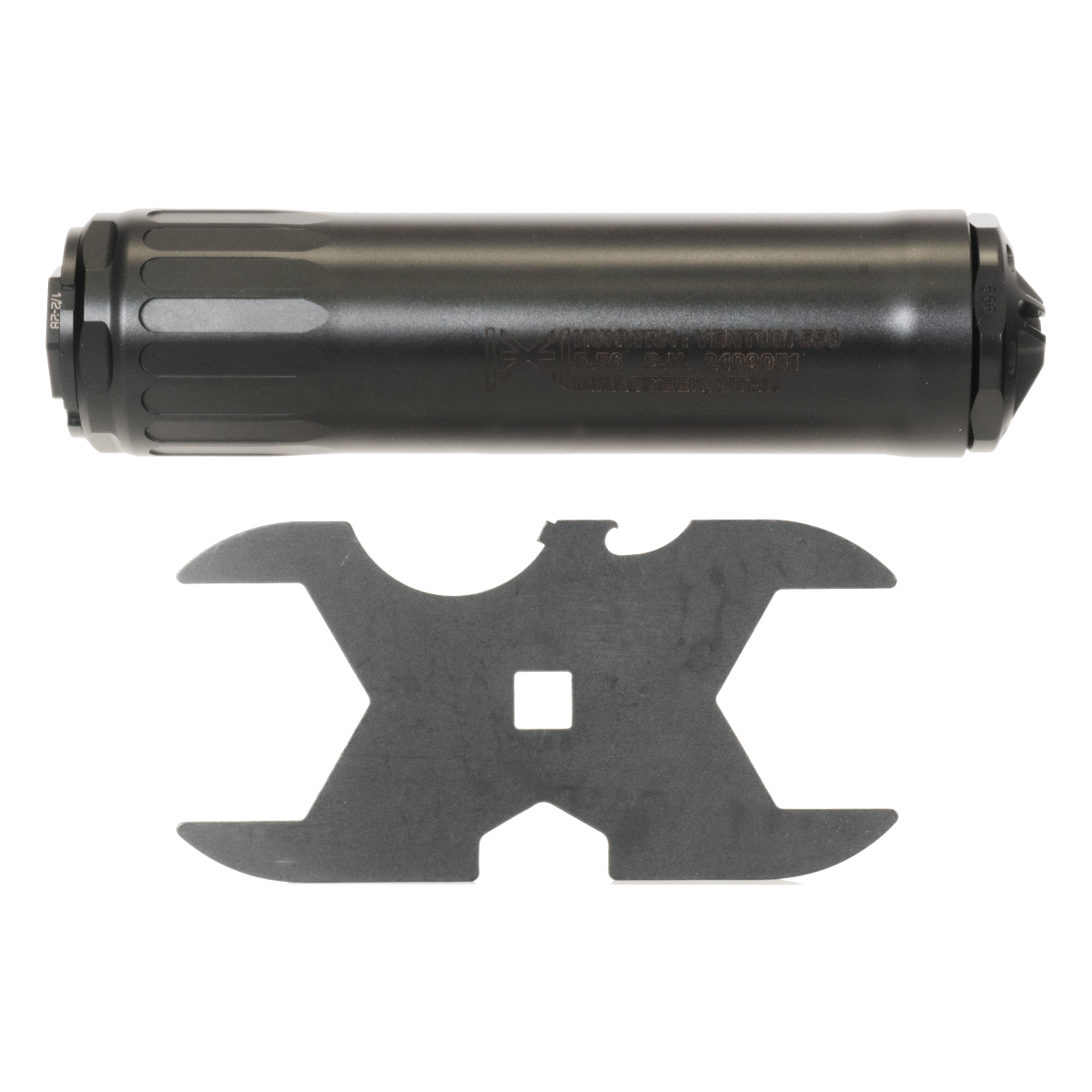 Huxwrx Ventum 556 Flow-Through Suppressor, 3D-Printed Grade 5 Titanium ...