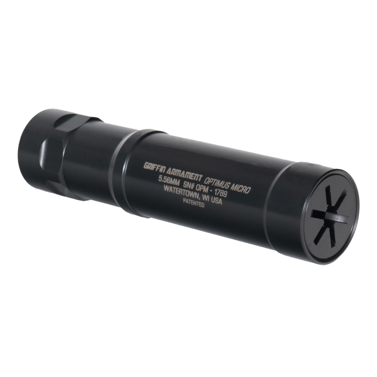 Griffin Armament Optimus Micro Rimfire Suppressor, 5.3" 17-4 SS 22LR to ...