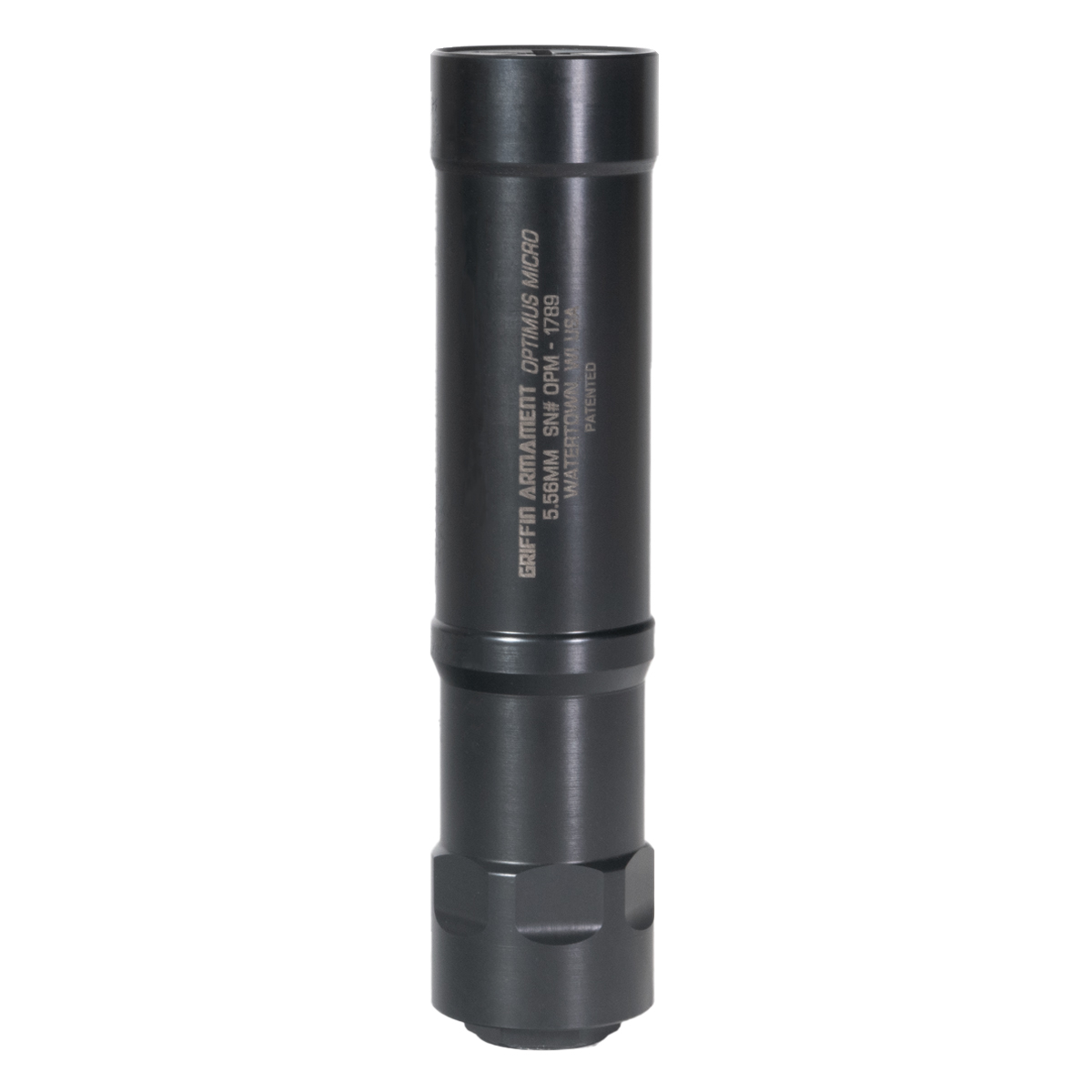 Griffin Armament Optimus Micro Rimfire Suppressor, 5.3" 17-4 SS 22LR to ...