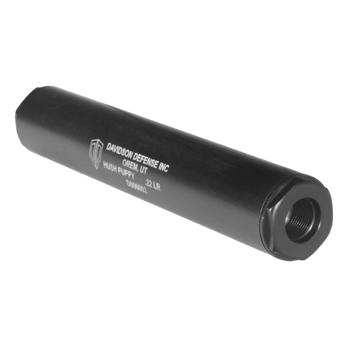 Davidson Defense .22LR/.17HMR/.22 Mag Suppressor, Full-Auto Rated, Aluminum